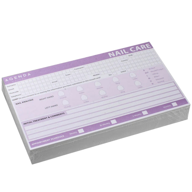 Agenda Record Cards Nails 100 Pack – Dennis Williams