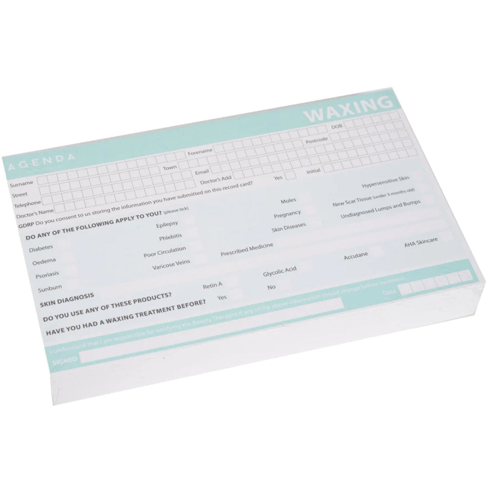 Agenda Record Cards Waxing 100 Pack – Dennis Williams