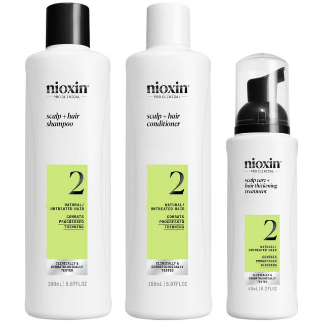 Nioxin System 2 Kit Natural Hair With Progressed Thinning 300ml ...