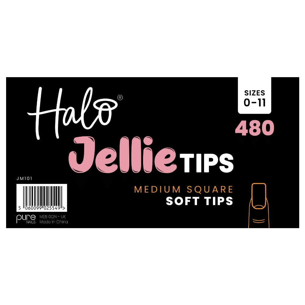 Halo Jellie Tip Square Sizes 0-11 480 Pack – Dennis Williams