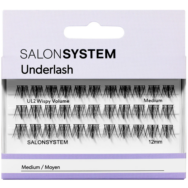Salon System Underlash UL2 Wispy Volume Medium Individual Lashes Black ...